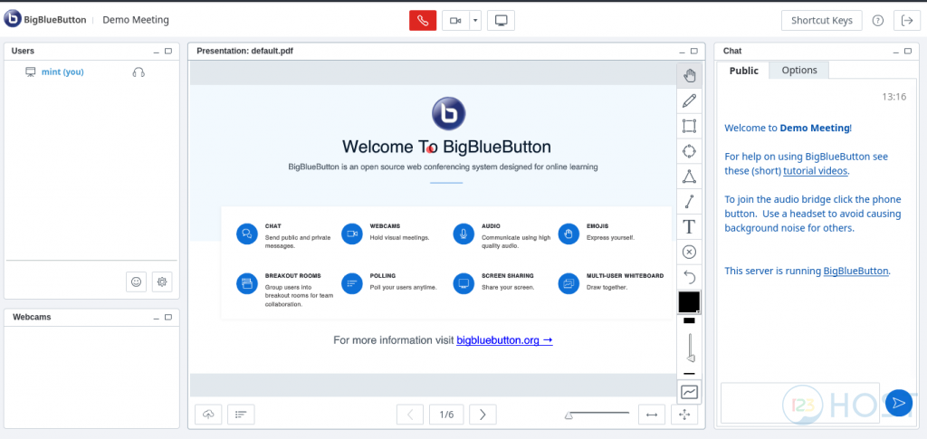 Hướng dẫn cài đặt BigBlueButton trên Ubuntu 16.04 - Tài liệu 123Host