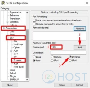 Hướng dẫn tạo SOCKS Proxy từ SSH Tunneling - Tài liệu 123Host